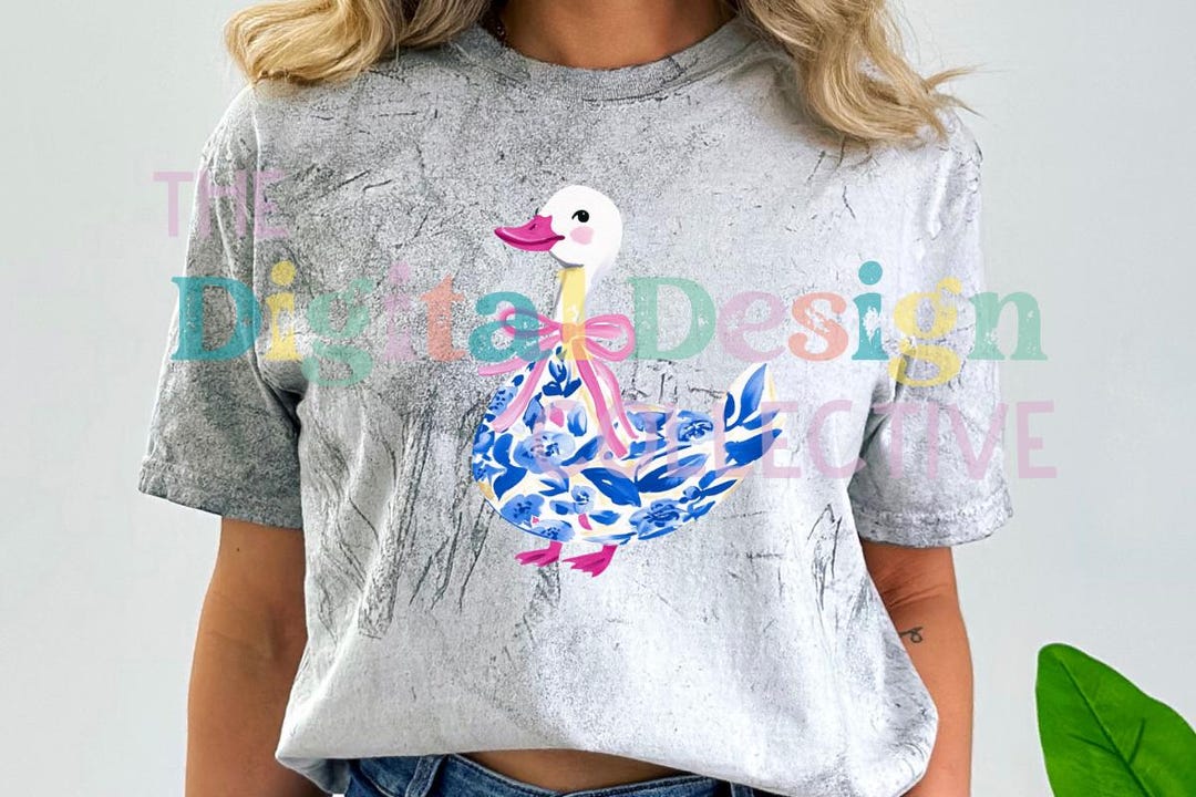 INSTANT DOWNLOAD - Preppy Farm Duck Clipart, Preppy Chinoiserie Duck ...