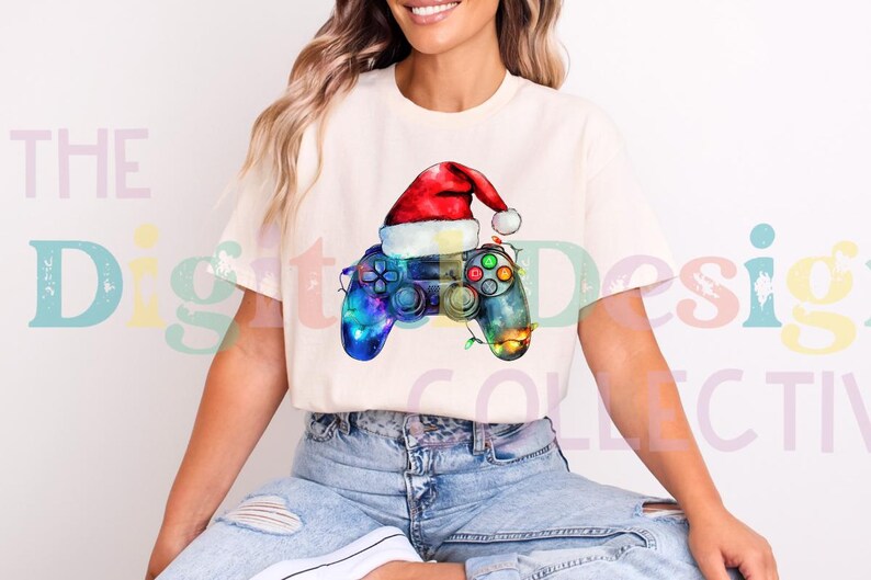 Gamer Christmas Game Controller Png Sublimation Design Download ...