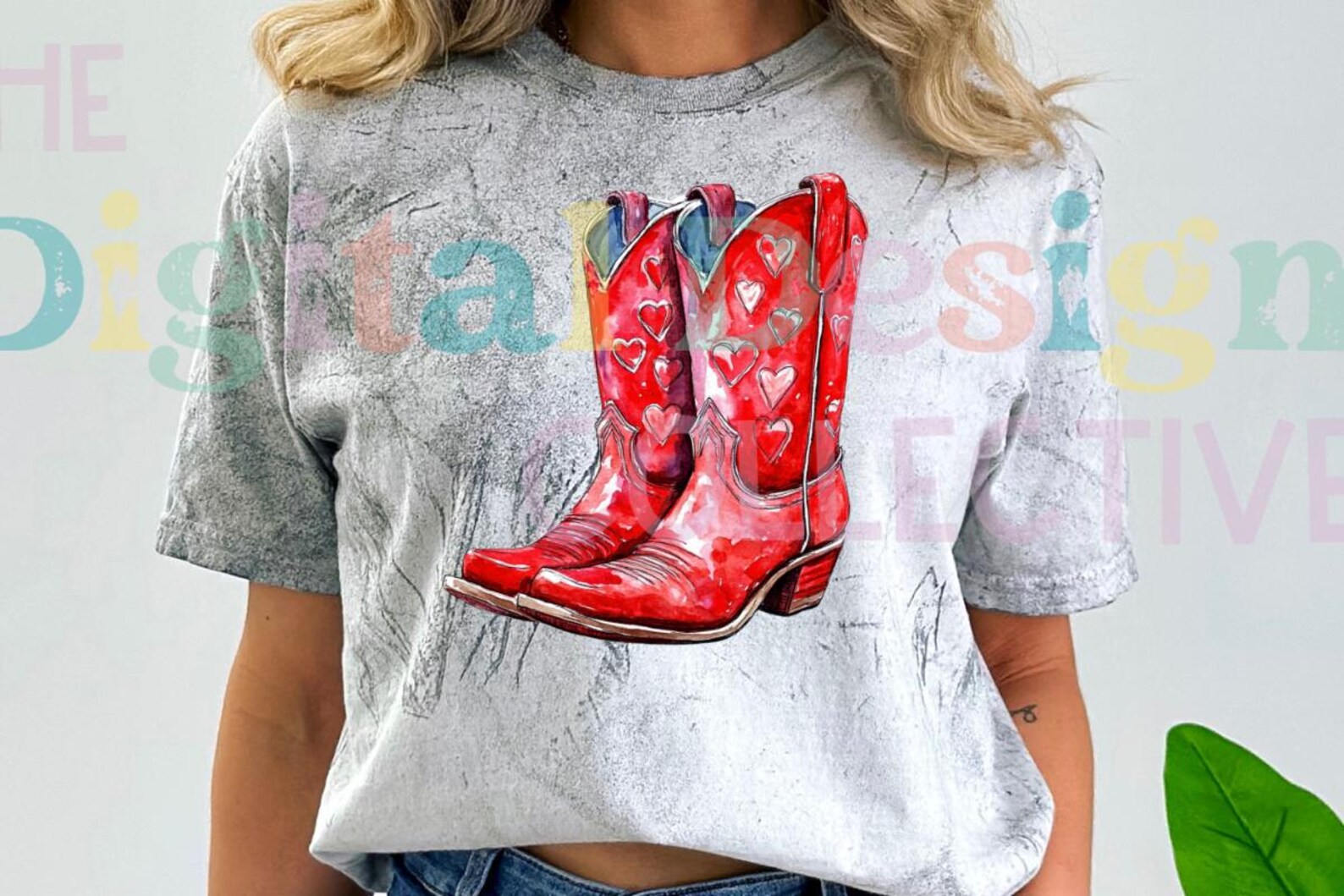Red Cowboy Boot Clipart Watercolor Cowgirl Boots Clip Art Country ...
