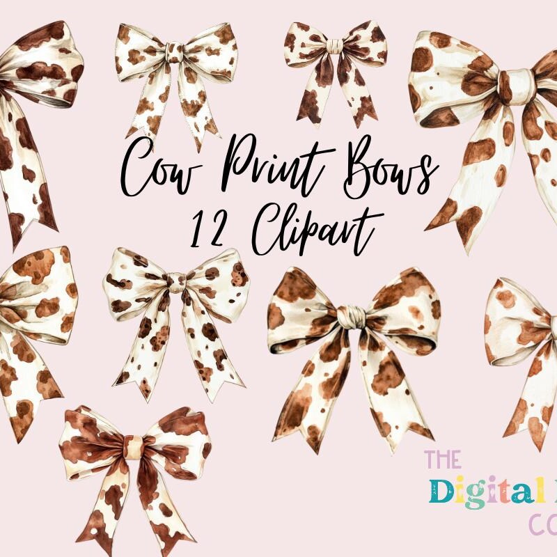 Cow With Bow Svg - Etsy
