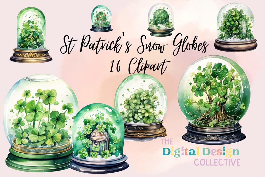 St Patrick's Snow Globes | Leprechaun, Shamrock, Celtic Knot, Irish ...