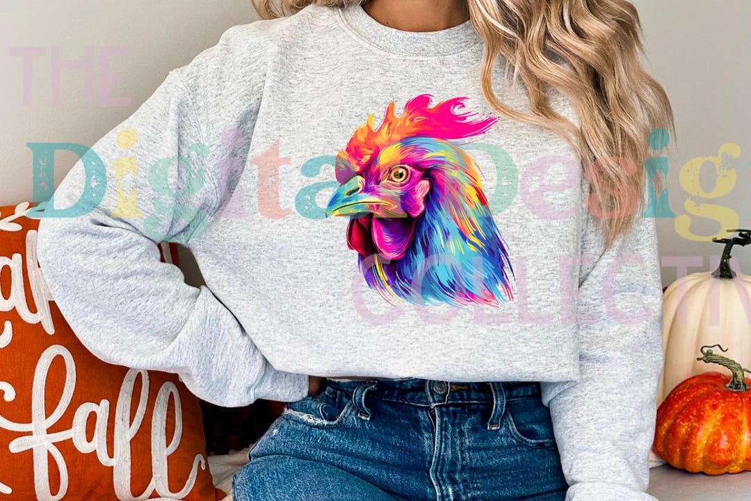 Chicken PNG, Chicken Clipart, Chicken T- Shirt, Neon Chicken Design ...