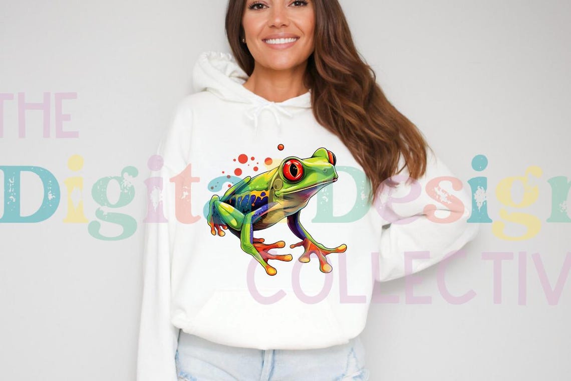 Watercolor Red Eye Tree Frog Clipart, Frog Clipart, Amphibian Animal ...