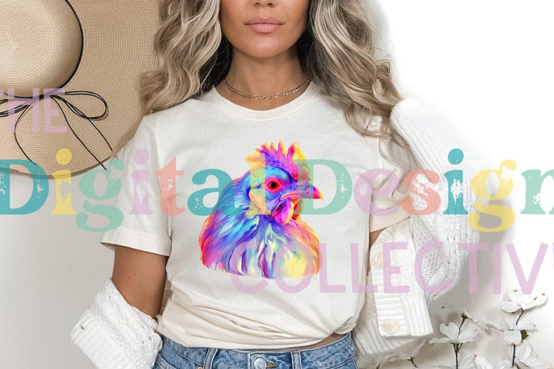 Chicken PNG, Chicken Clipart, Chicken T- Shirt, Neon Chicken Design ...