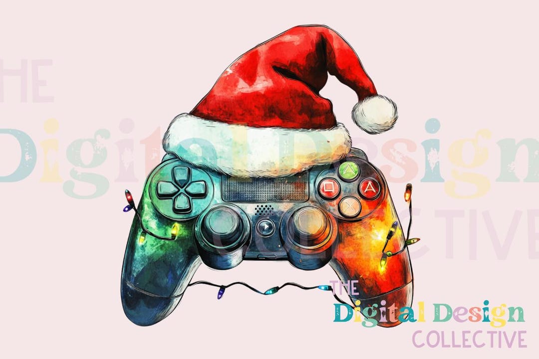 Gamer Christmas PNG Digital Download - Sublimation Design - Christmas ...
