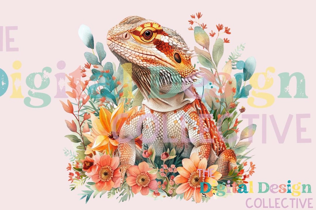 Bearded Dragon Clipart, Bearded Dragon Png, Reptile Clipart, Dragon ...