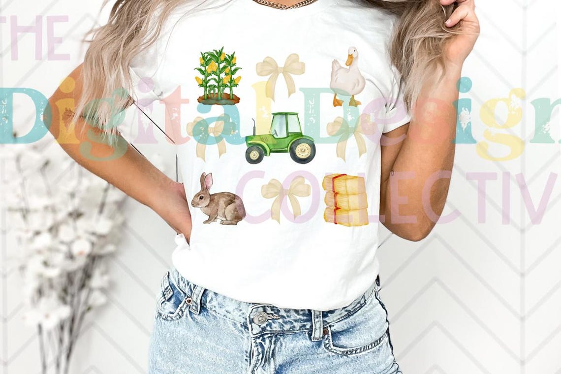 Farm Sublimation, Coquette Farm Animals, Cow PNG, Chicken PNG, Farmers ...