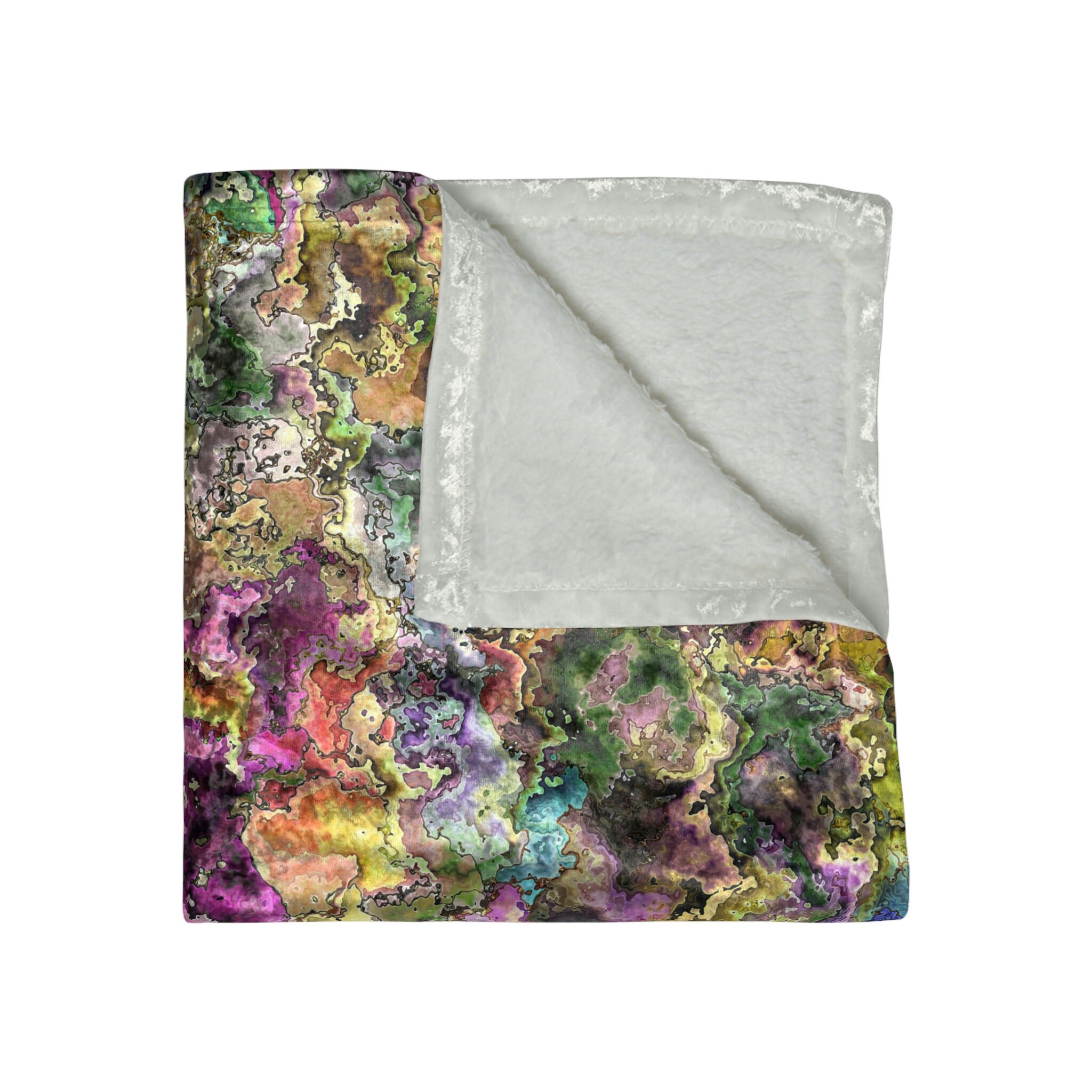 Iridescent Crushed Velvet Blanket/ Iridescent Blanket/ - Etsy