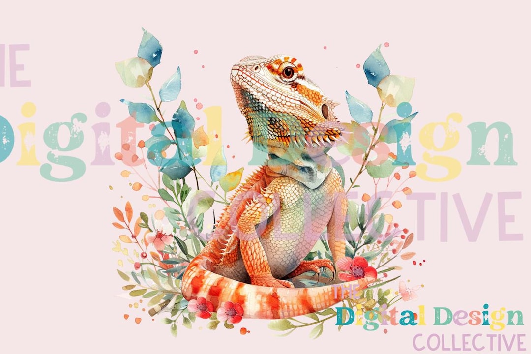 Bearded Dragon Clipart, Bearded Dragon Png, Reptile Clipart, Dragon ...
