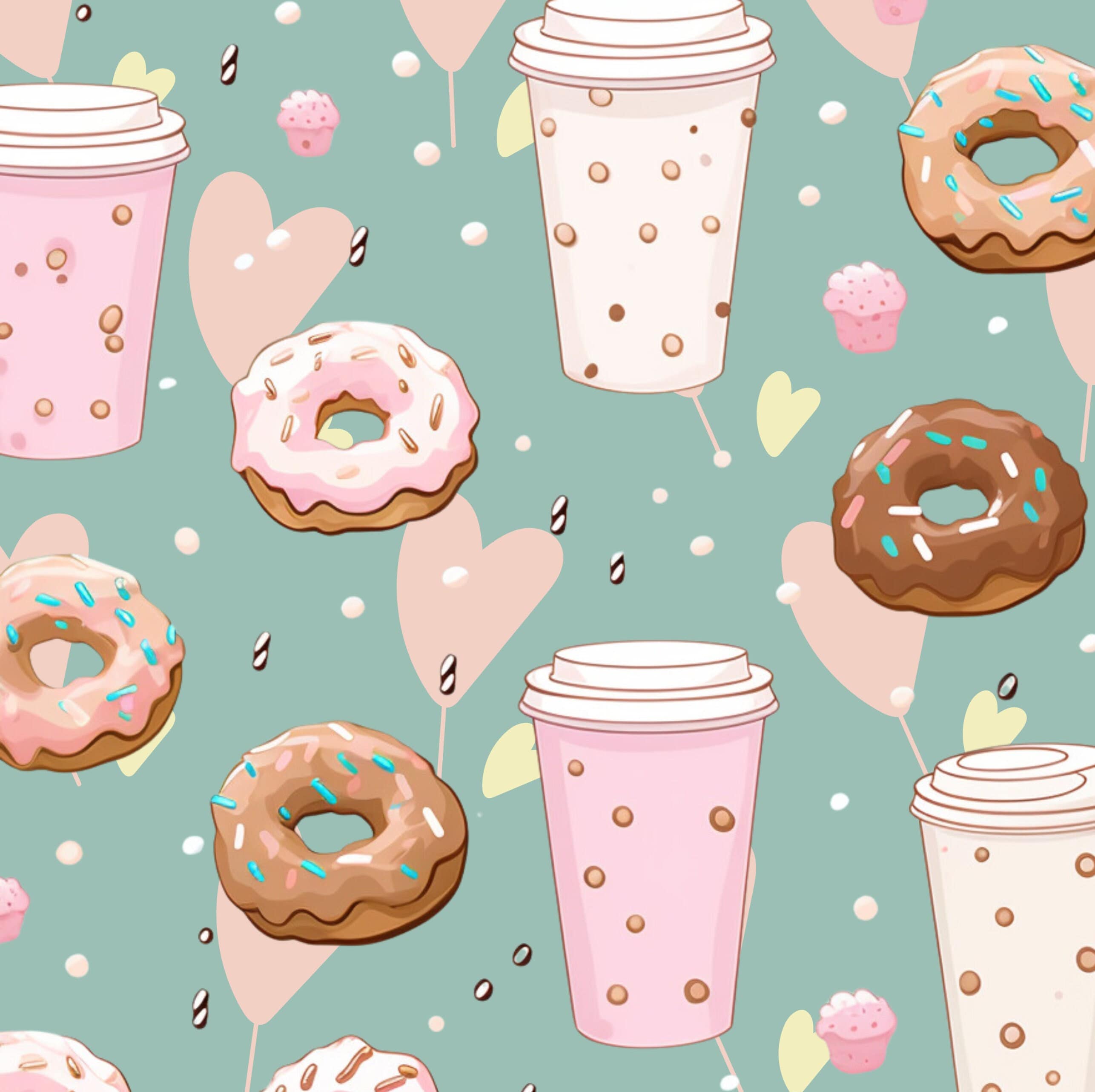 Coffee Seamless Digital Paper, Coffee Background, Coffee Scrapbook ...