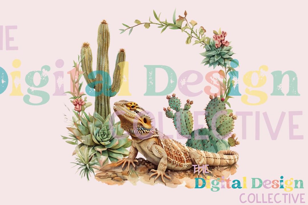 Bearded Dragon Clipart, Bearded Dragon Png, Reptile Clipart, Dragon ...