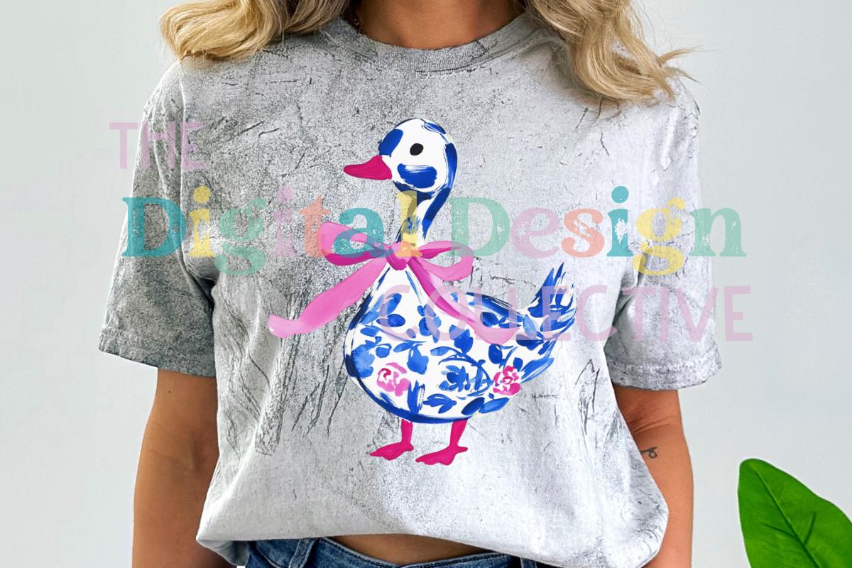 INSTANT DOWNLOAD - Preppy Farm Duck Clipart, Preppy Chinoiserie Duck ...