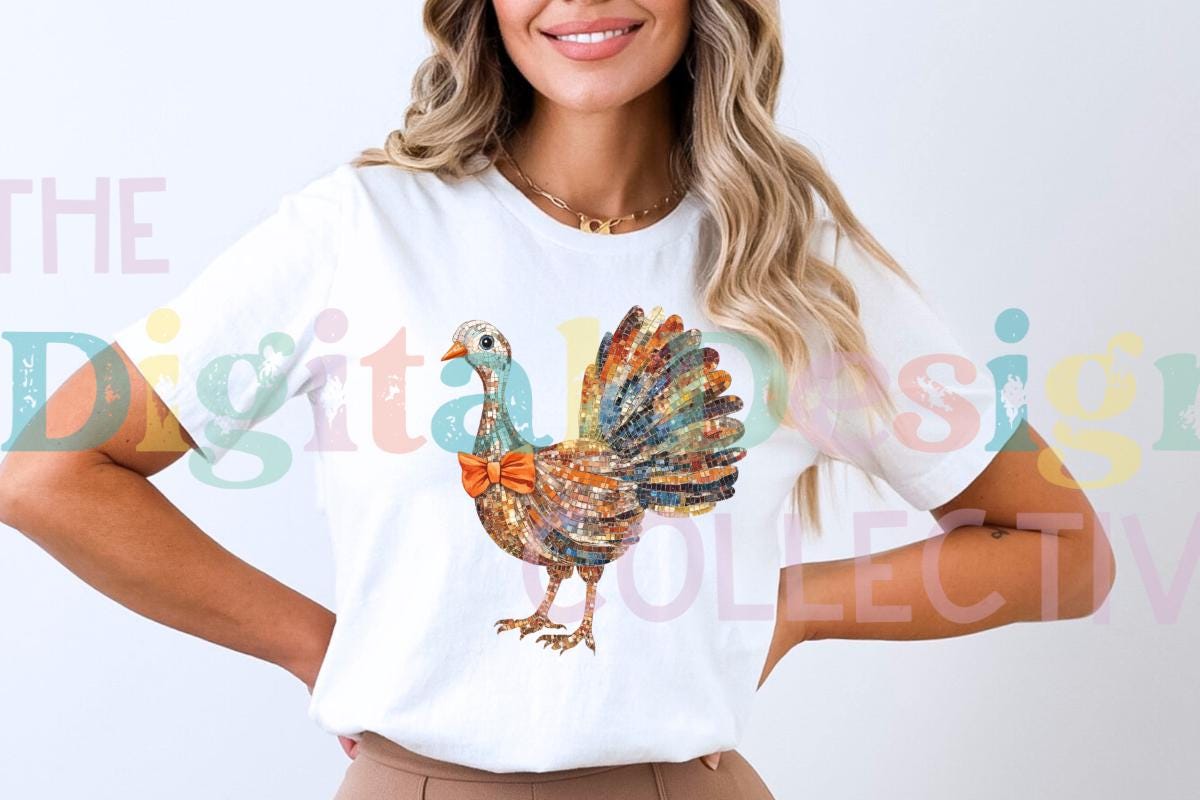 Turkey PNG Glitter Sparkle Sequin PNG Thanksgiving Sweatshirt ...