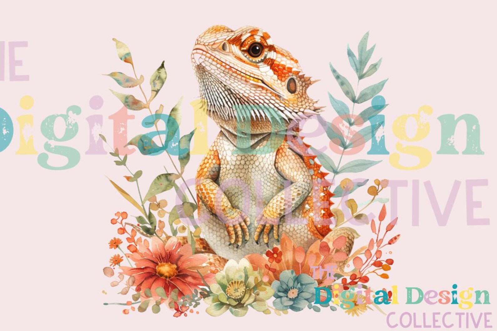 Bearded Dragon Clipart, Bearded Dragon Png, Reptile Clipart, Dragon ...