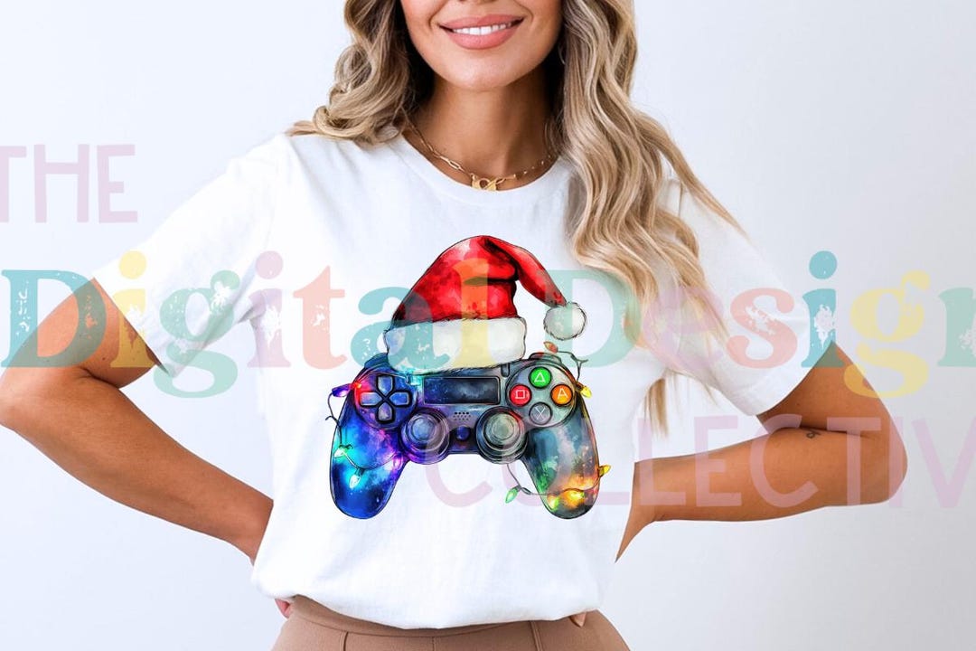 Gamer Christmas Game Controller Png Sublimation Design Download ...