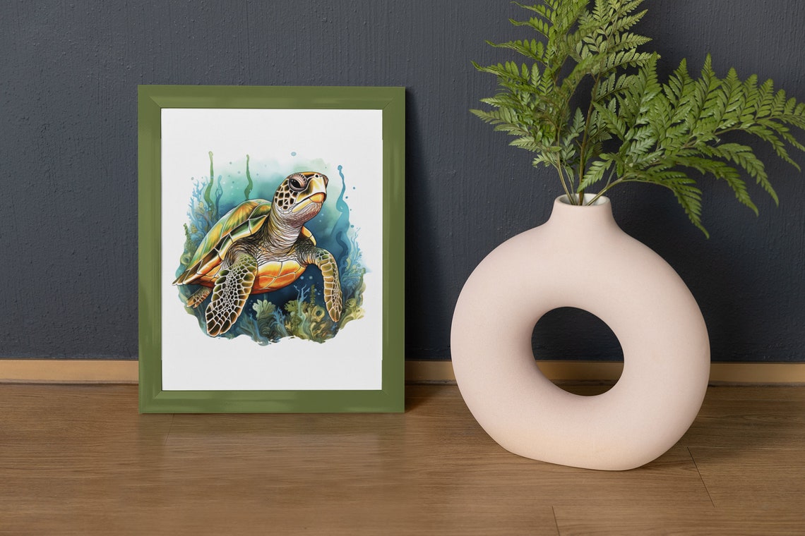 Ocean Animal Clipart Bundle, Sea Turtle Digital Clipart, Shark Clipart ...