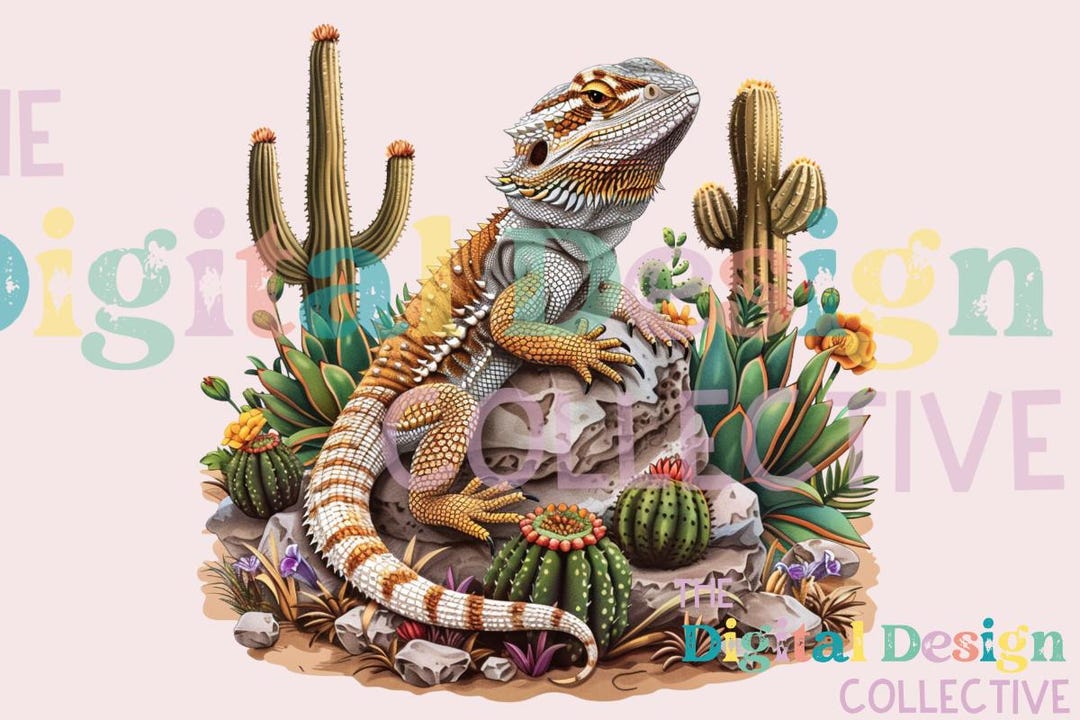 Bearded Dragon Clipart, Bearded Dragon Png, Reptile Clipart, Dragon ...