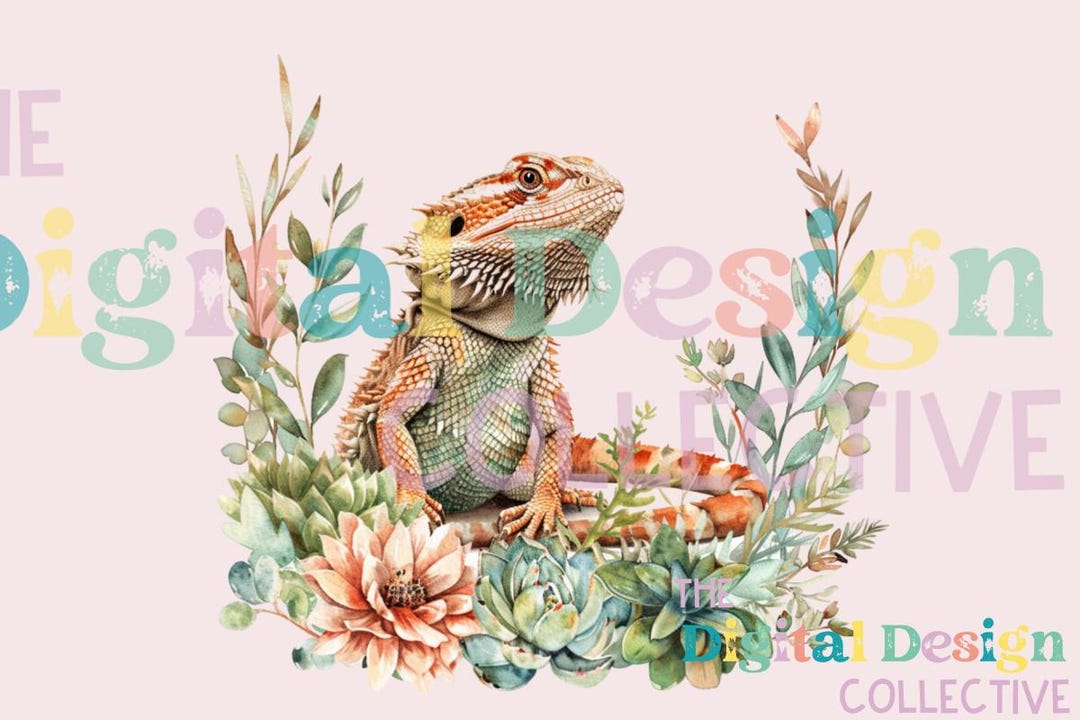 Bearded Dragon Clipart, Bearded Dragon Png, Reptile Clipart, Dragon ...