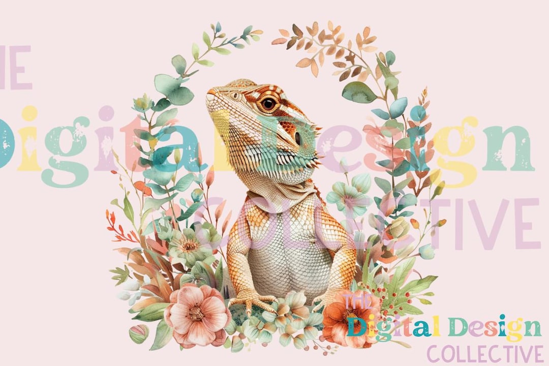 Bearded Dragon Clipart, Bearded Dragon Png, Reptile Clipart, Dragon ...