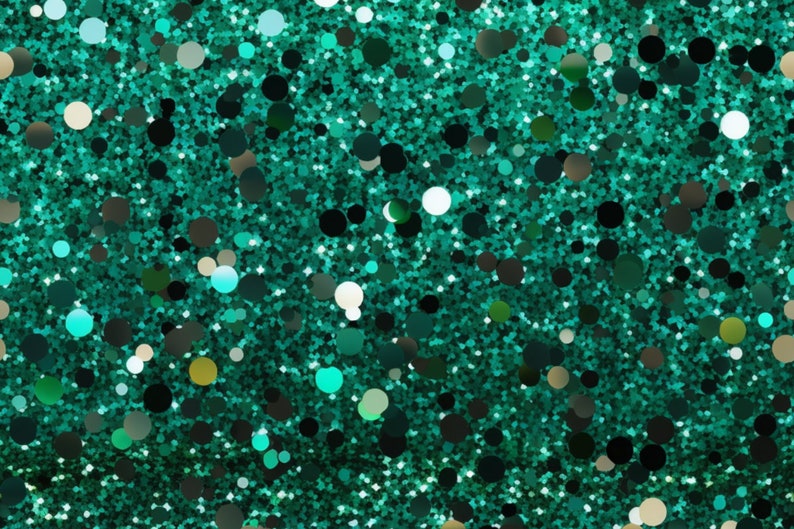 Seamless Green Glitter Digital Papers, Vibrant Repeating Digital ...