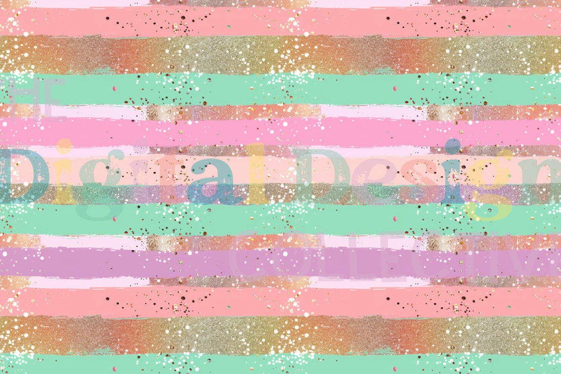 Glitter Stripe Iridescent Digital Papers Instant Download Digital Paper ...