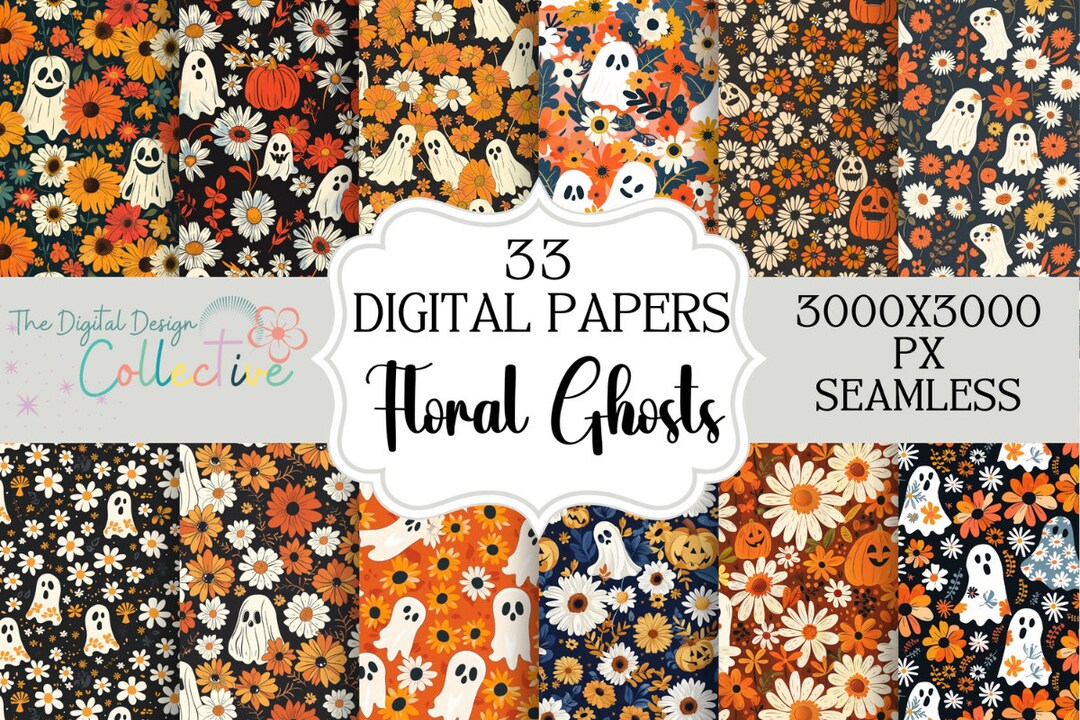Cute Kawaii Fall Autumn Digital Papers Instant Download Digital Paper ...