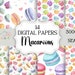 Macaron Digital Papers Seamless Pattern Seamless, Kawaii Macaron ...