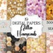 Seamless Glitter Honeycomb Digital Paper POD Seamless Patterns Instant ...