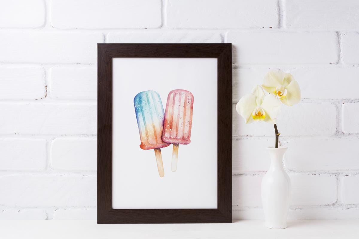 Popsicle Clipart Bundle, Rainbow Icy Poles PNG Commercial Use Colorful ...