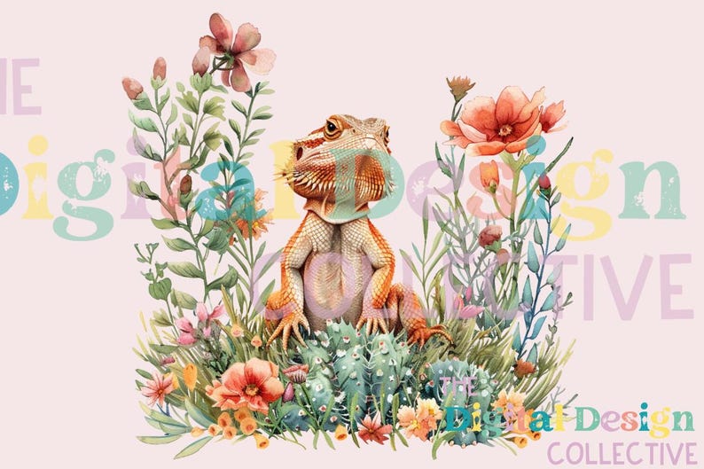 Bearded Dragon Clipart, Bearded Dragon Png, Reptile Clipart, Dragon ...