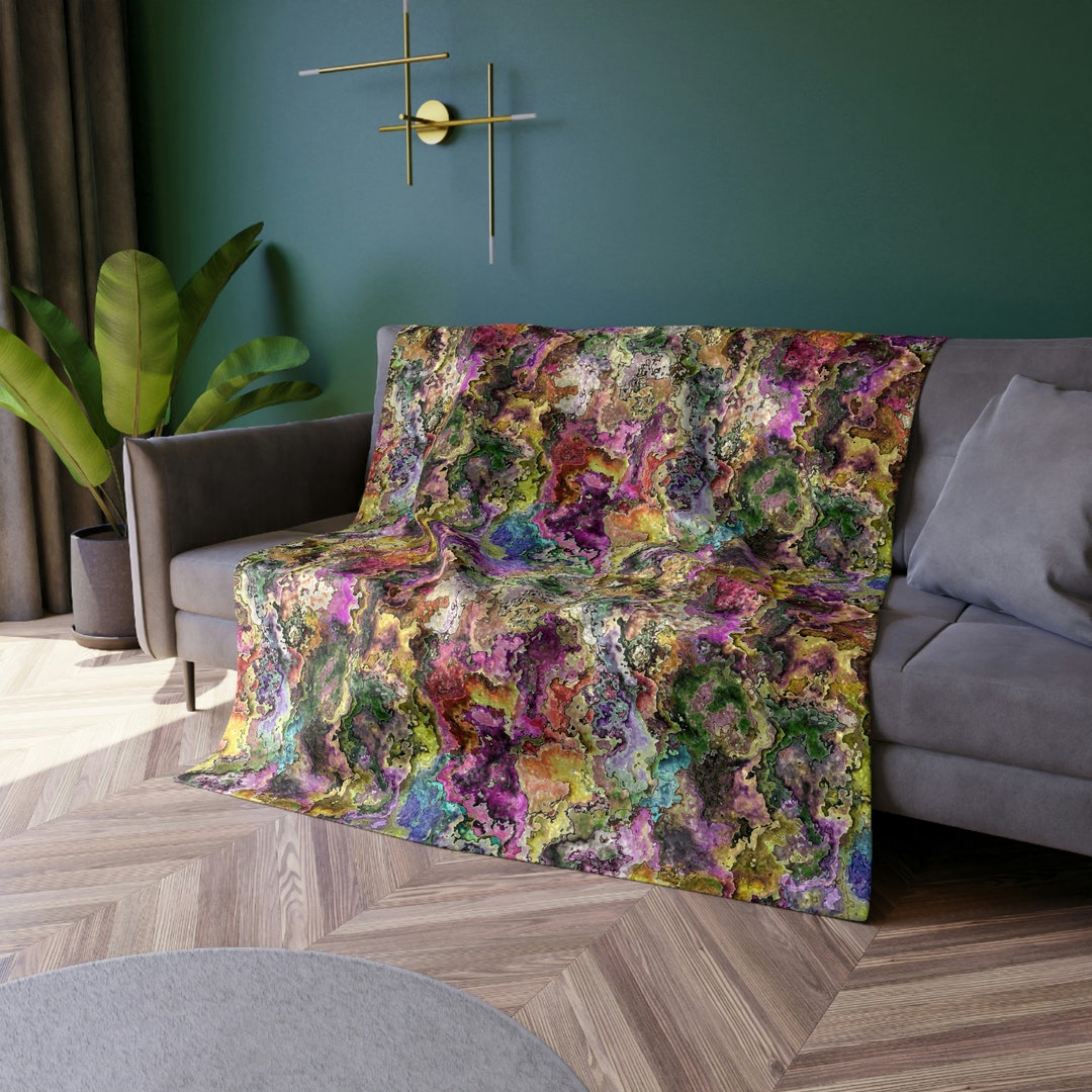 Iridescent Crushed Velvet Blanket/ Iridescent Blanket/ - Etsy