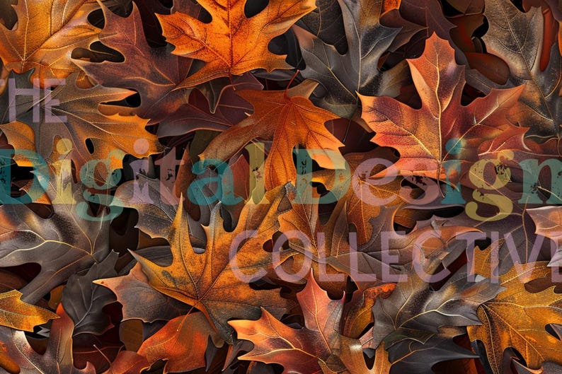 Fall Leaves Seamless Patterns Bundle Digital Papers Seamless Digital ...
