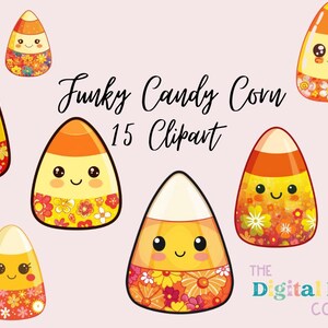Funky Cute Candy Corn Clipart Bundle - Etsy