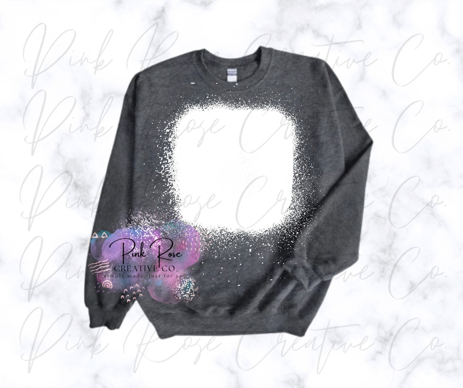 Bleached Gildan Adult Unisex Heather Dark Gray Crewneck Sweater Mock up ...