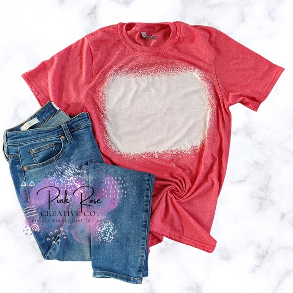 Red Bleached Mockup - Etsy