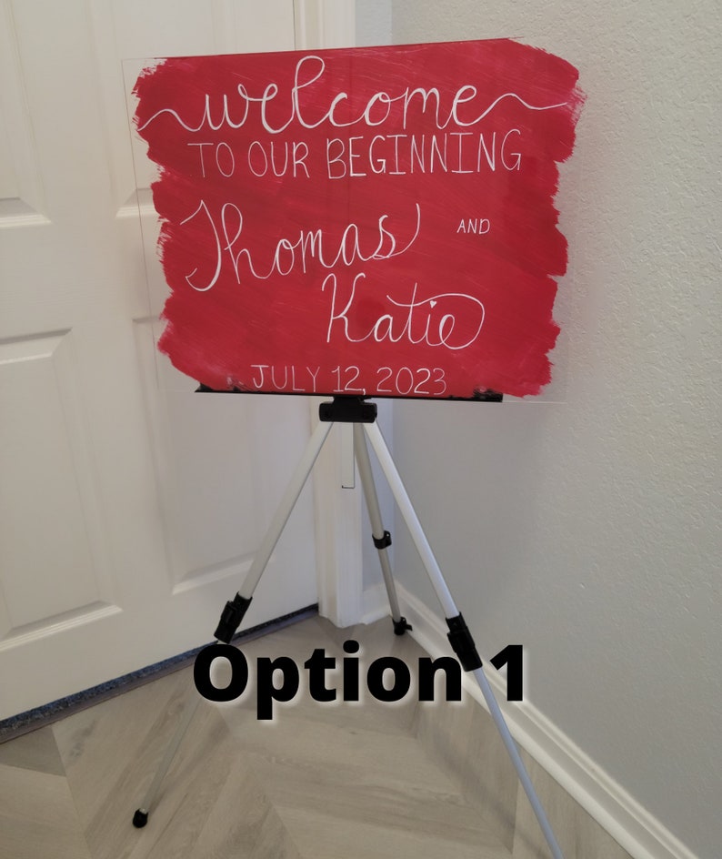 Custom Acrylic Hand-painted Wedding Sign - Etsy
