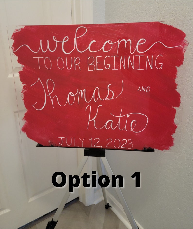 Custom Acrylic Hand-painted Wedding Sign - Etsy