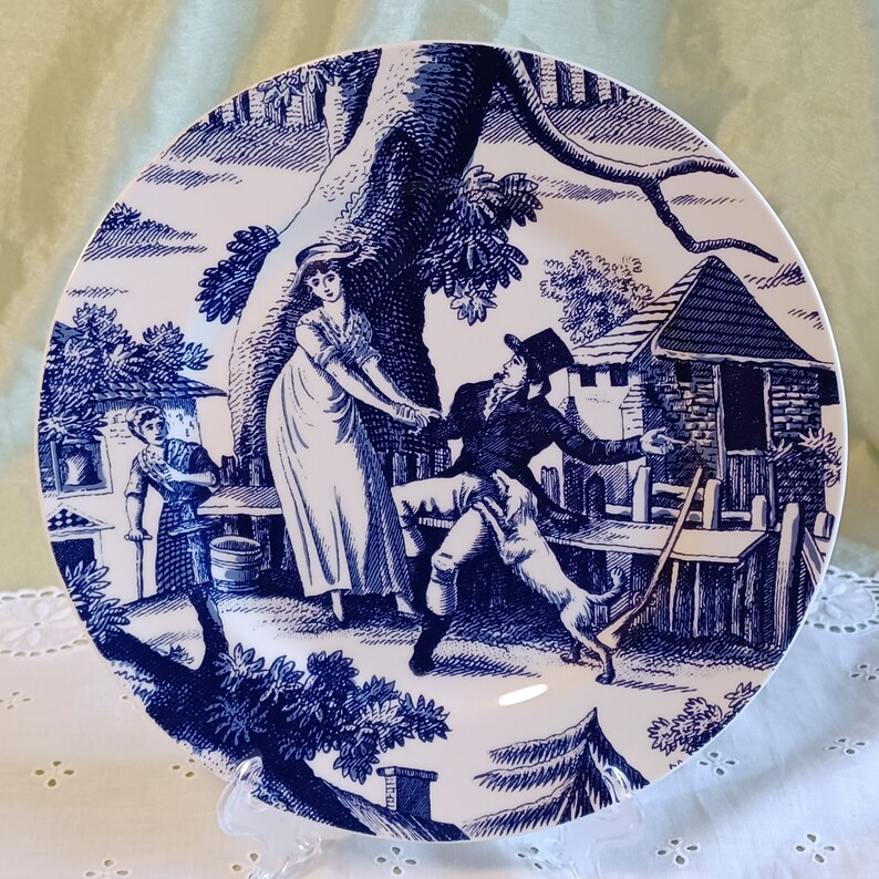 Colonial Williamsburg Blue and White Country Courtship: Pastoral ...