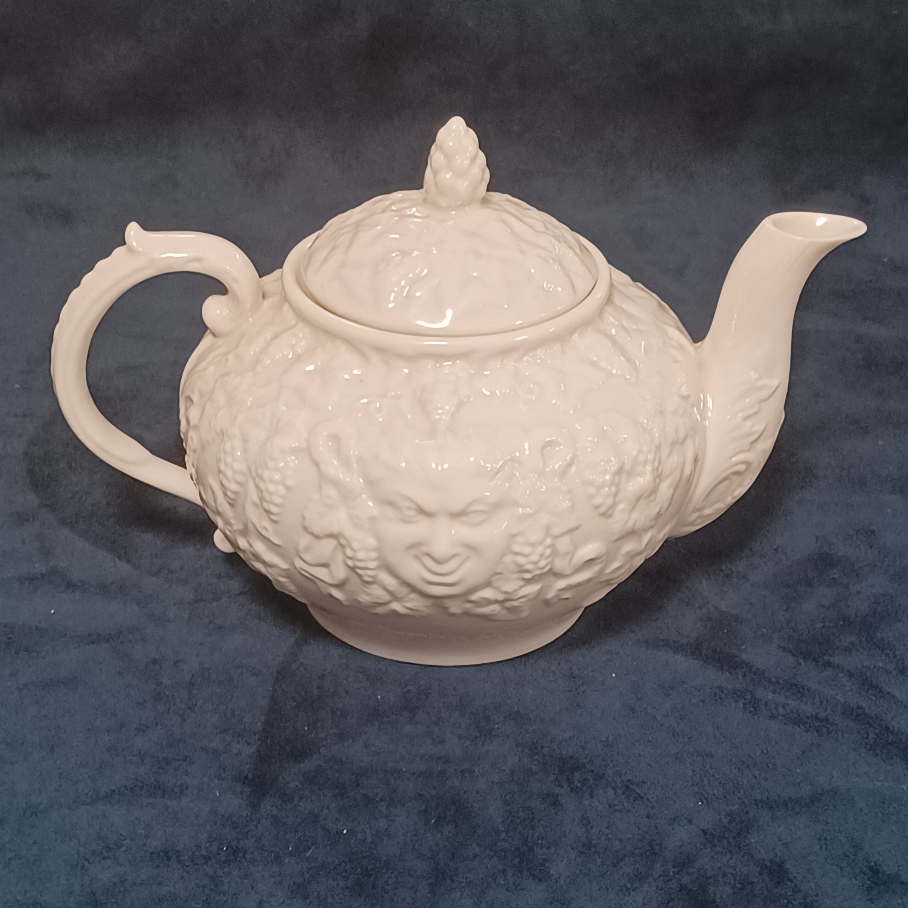 Belleek Pottery ireland Bacchus Mask & Grapes Teapot - Etsy
