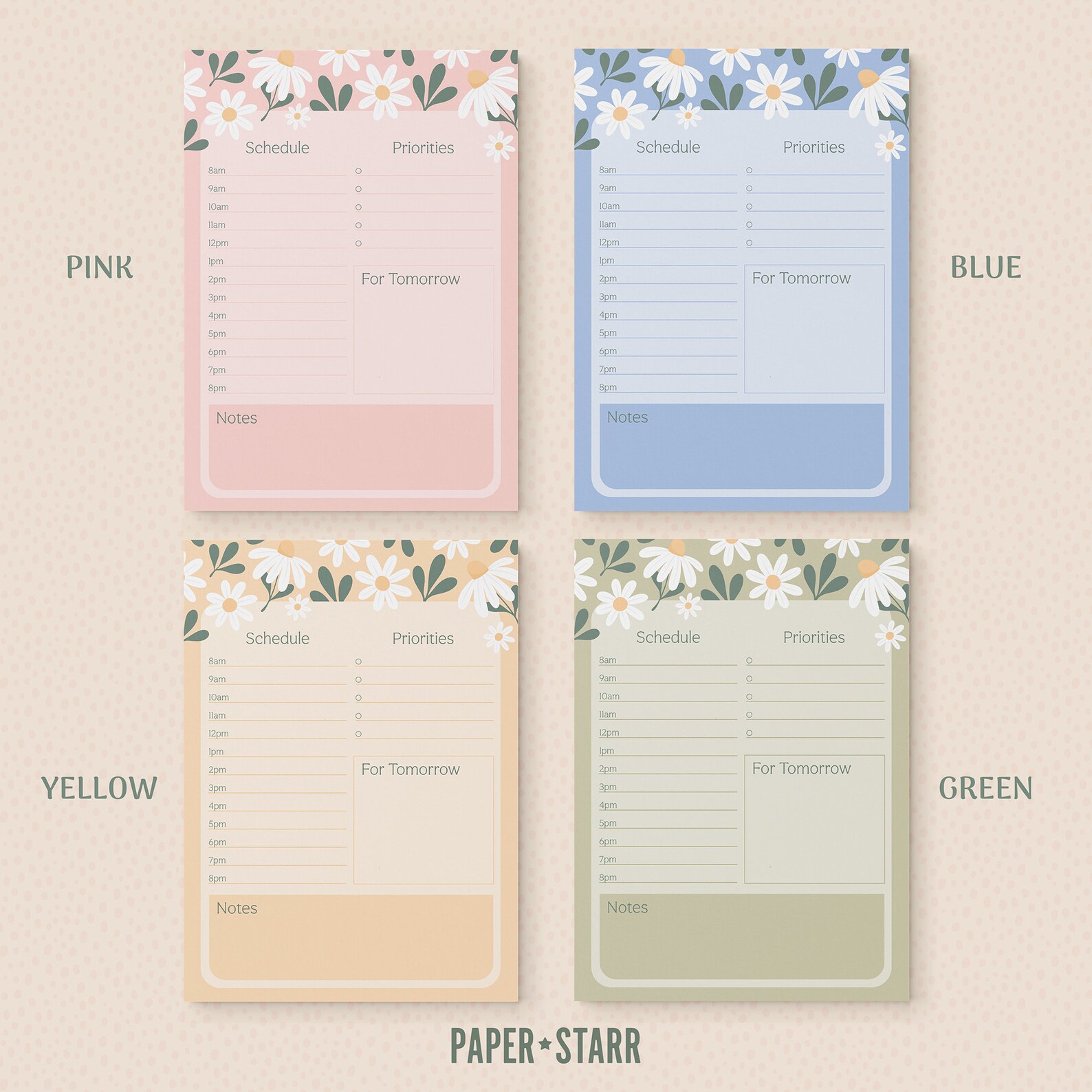 Printable Daily Planner, Digital Daily Planner, Printable Stationery ...