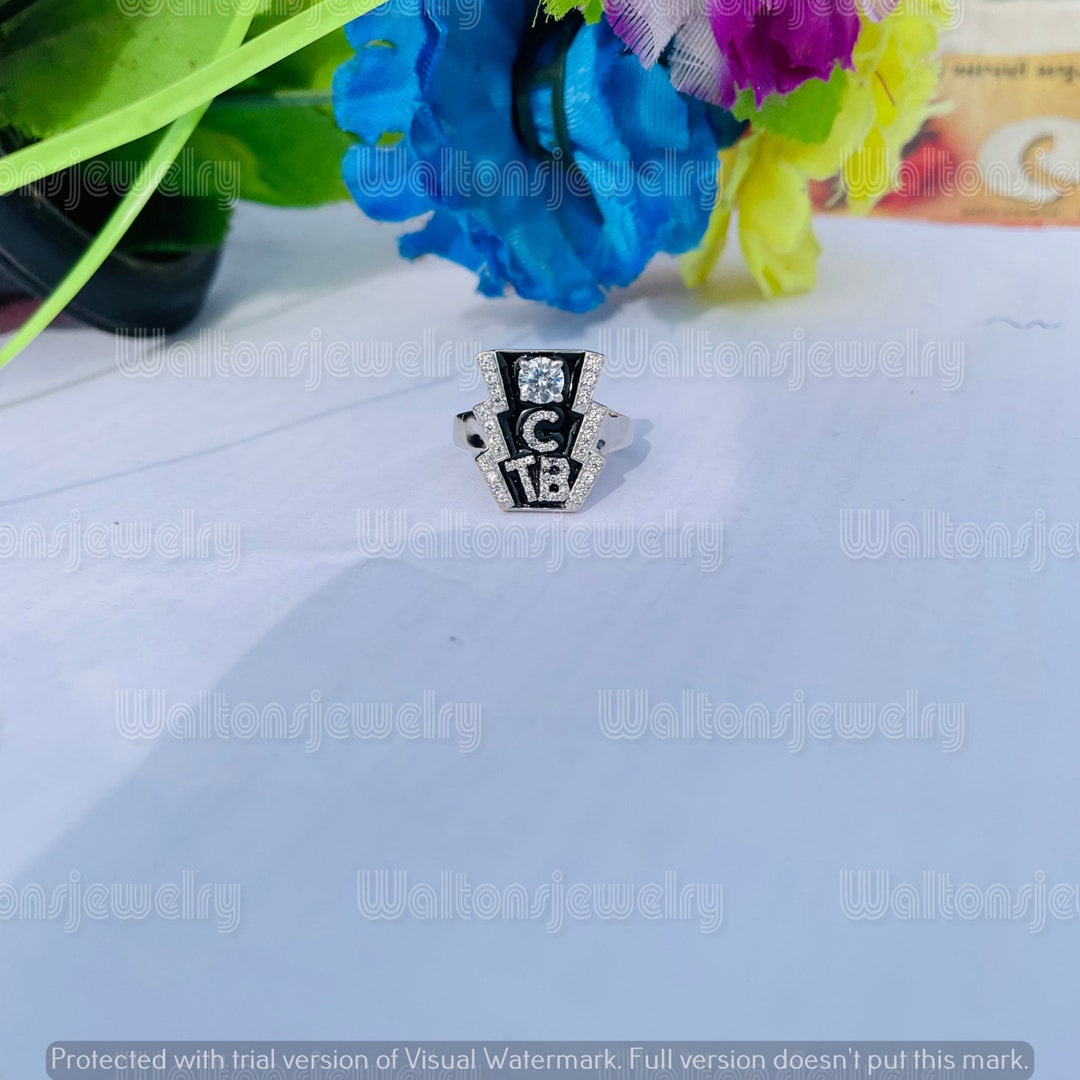 Elvis Horseshoe Engagement Wedding Ring Black Enamel Ring - Etsy Australia