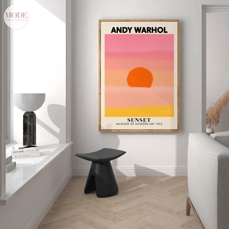 Andy Warhol Digital Print. Warhol Pop Art Poster. Sunset - Etsy