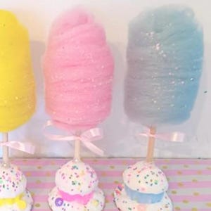 Cotton Candy/cupcake Centerpieces, Sweets Decor/party Props, Candy ...
