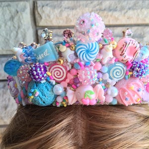 Candyland Crown, Candy Themed Tiara, Pageant Headpiece, Costume Hair ...
