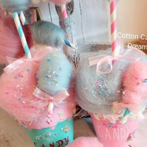 Cotton Candy Tier Tray Decor, Cotton Candy Birthday Party Decorations ...