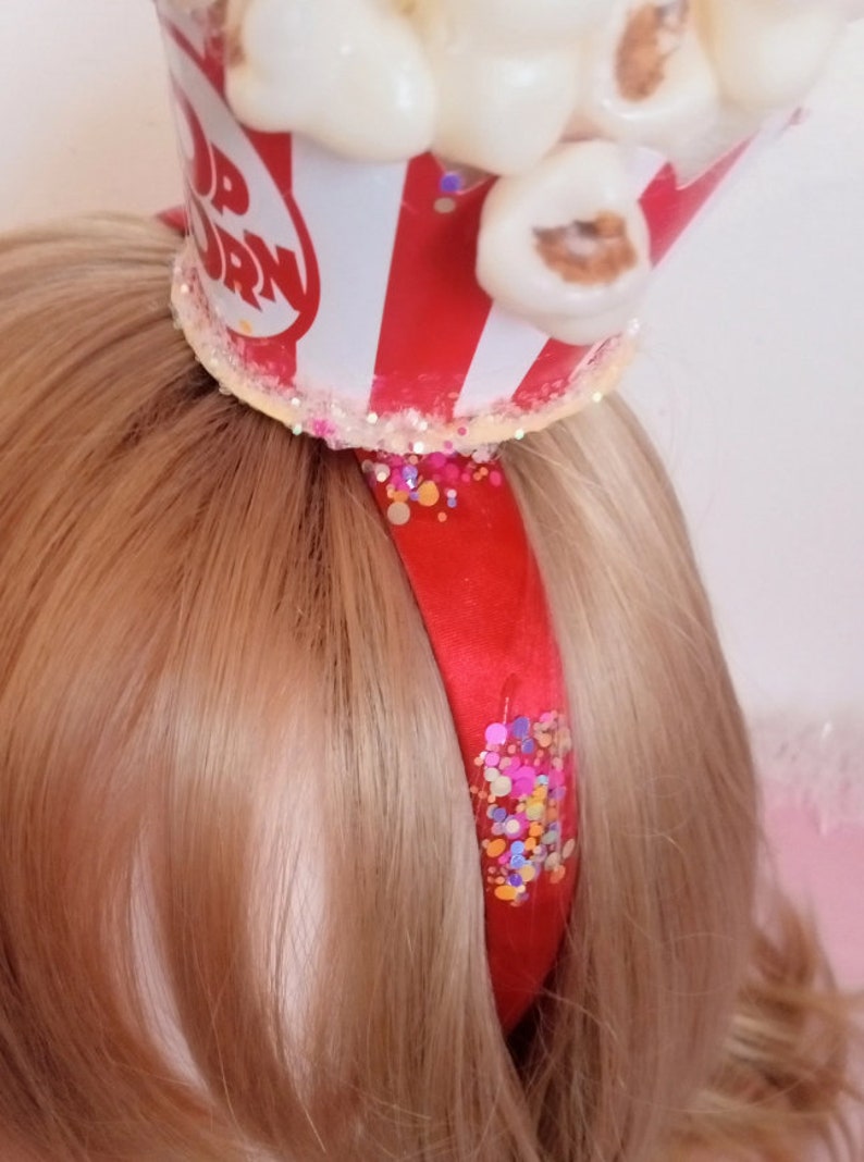 Popcorn Headband, Popcorn Tiara, Fake Food Hairpiece, Circus/carnival ...