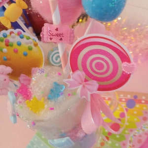 Fake Candy Parfait, Faux Milkshake, Candy Centerpieces, Candyland Party ...