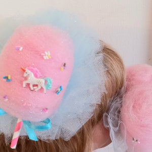 Cotton Candy Hairpiece, Cotton Candy Fascinator, Candy Hair Accessory ...