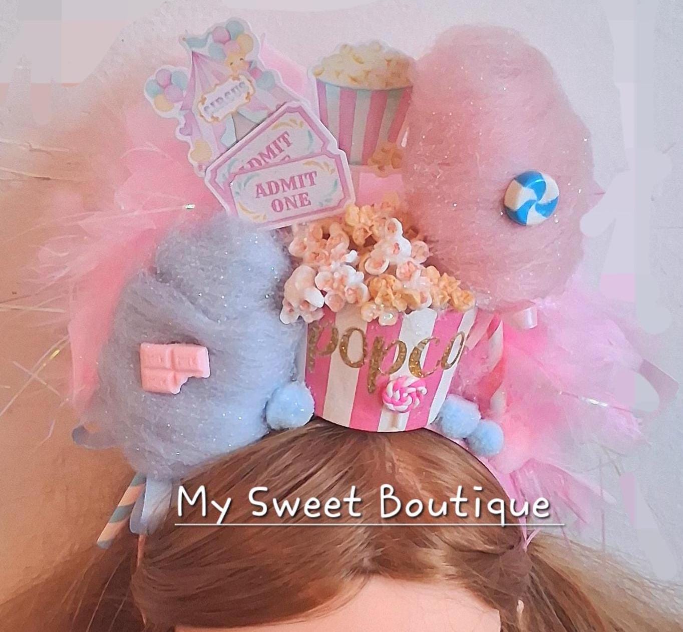 Popcorn Headband/headpiece, Pink Themed Popcorn Carnival Themed ...