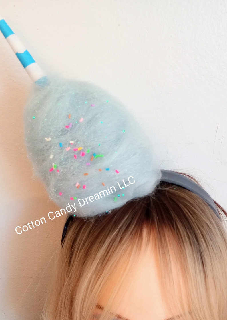 Customizeable Cotton Candy Headband, Candy Hairpiece, Upside-down ...